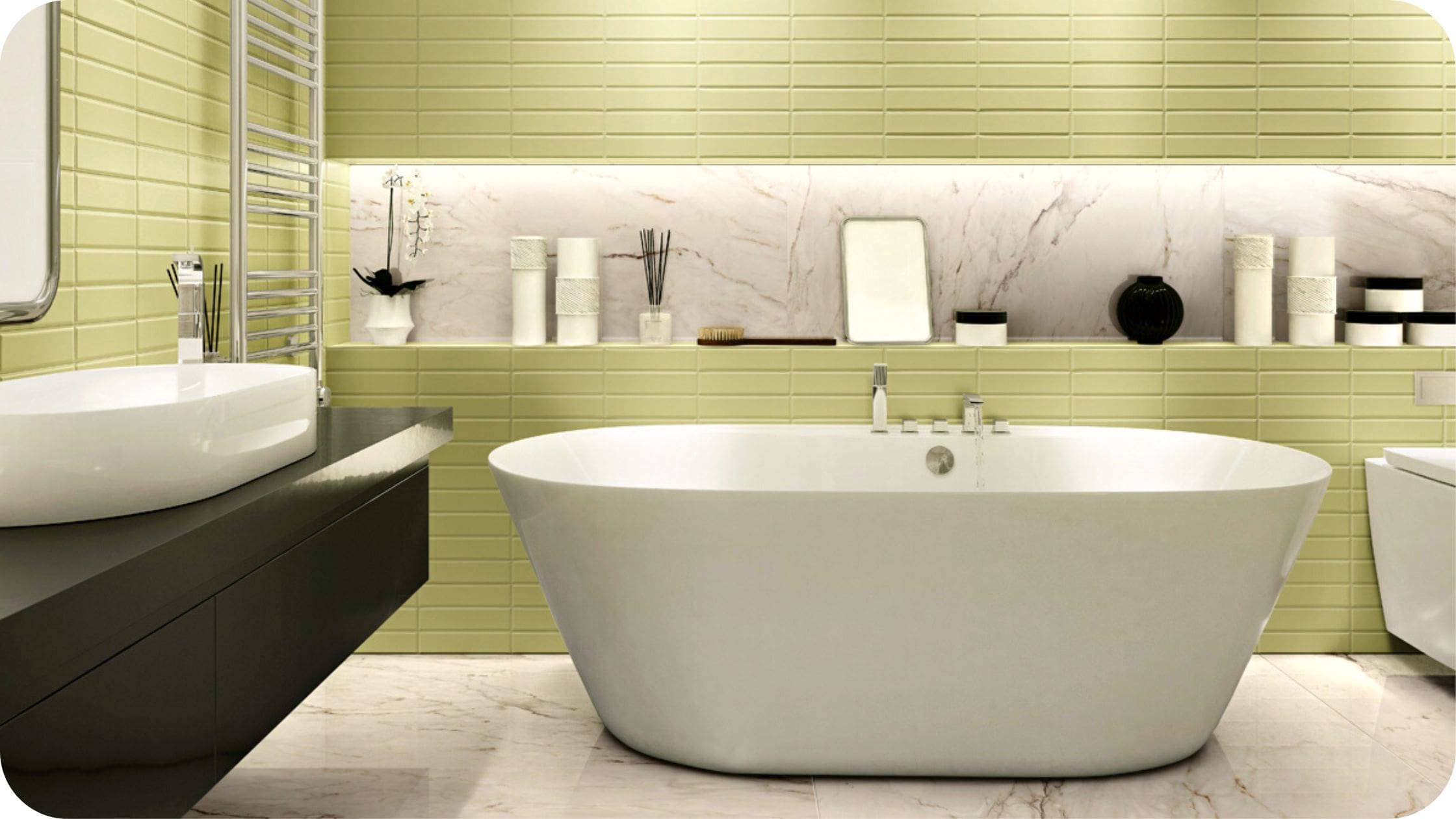 Kupatilo sa raznovrsnim pločicama – inspiracija i ideje | Noks