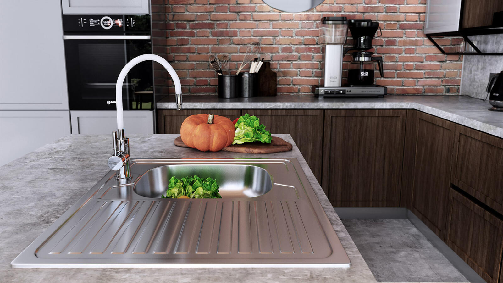 Zumba Flexy bela slavina za sudoperu | FERRO | Noks