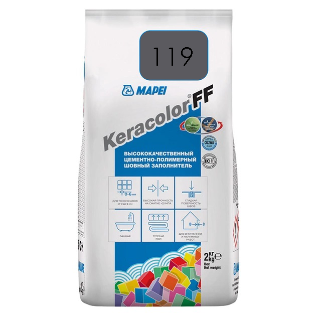 Mapei Keracolor FF 119 London siva fug masa (2kg) | Noks