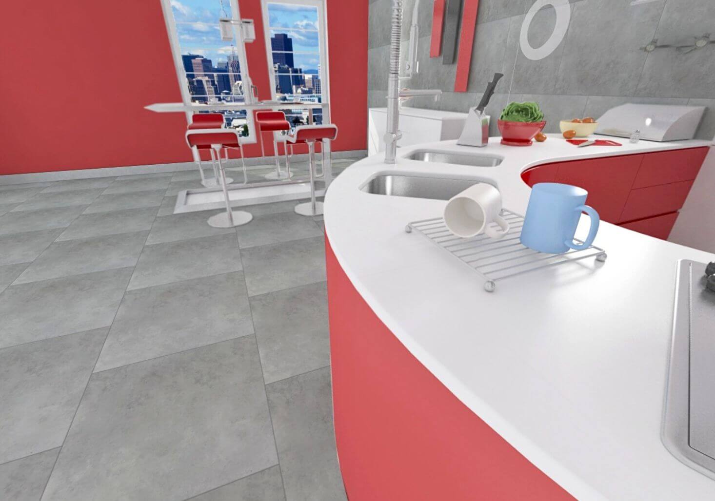 Don Light Grey 60x60 | Cementne granitne pločice | Noks