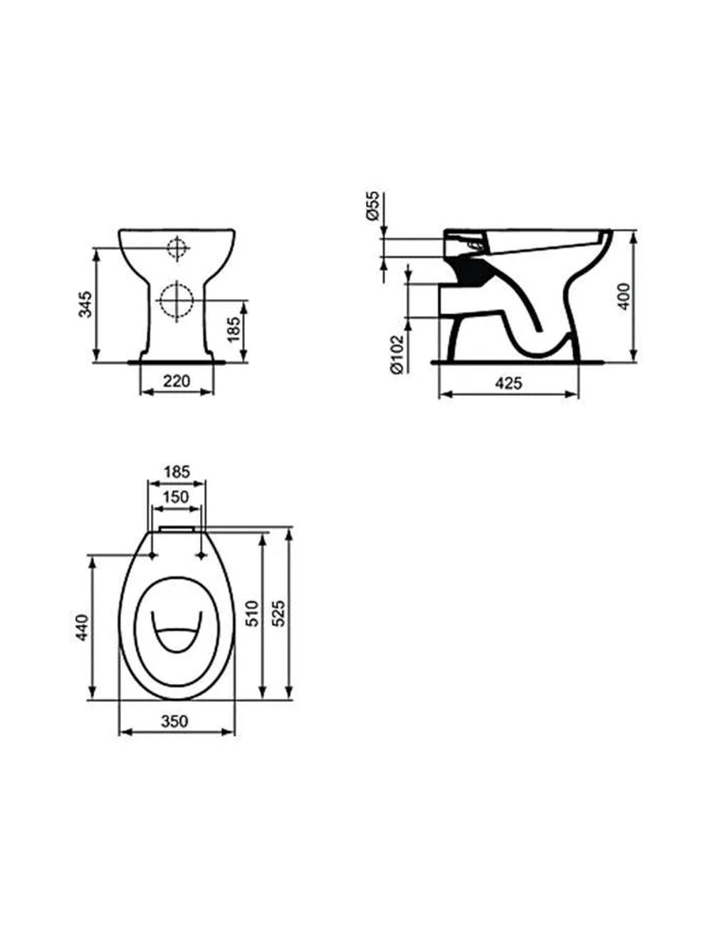 Alpha WC šolja baltik | Praktično rešenje | Noks