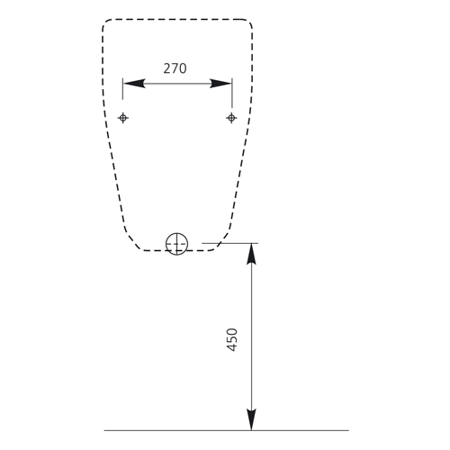 Posejdon pisoar zidni | Keramika Leskovac | Noks